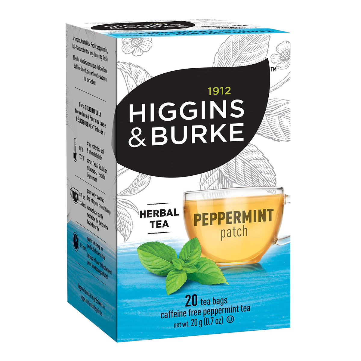 Tea Peppermint Pleasure HIGGINS AND BURKE 20ct — Eccolo Foods