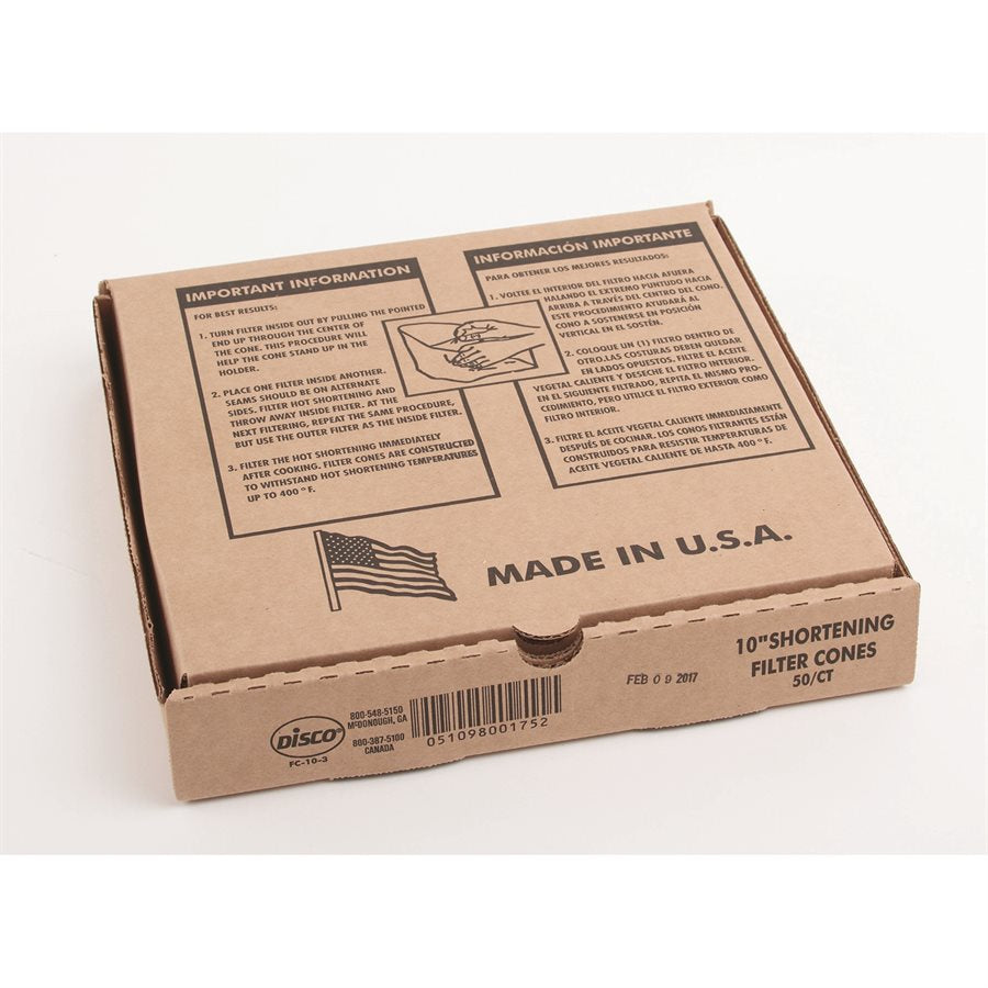 Grease Filter/ Fryer Cones 50/CT — Eccolo Foods