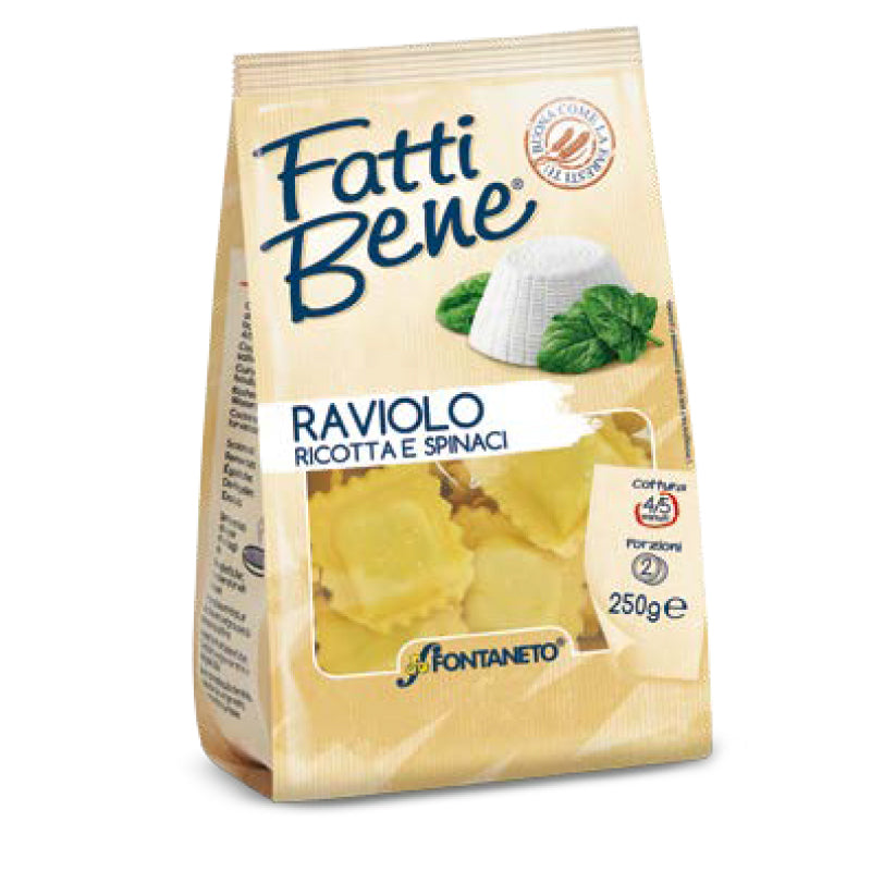 Frozen Ravioli Ricotta Spinach BACARO Italian IMPORT 8x500gr — Eccolo Foods