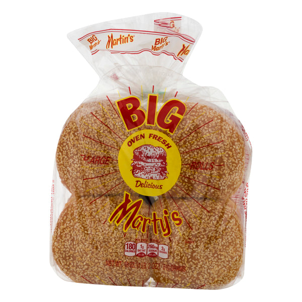 Potato Roll Sesame Seed “Big Marty” MARTINS 6X8PC — Eccolo Foods