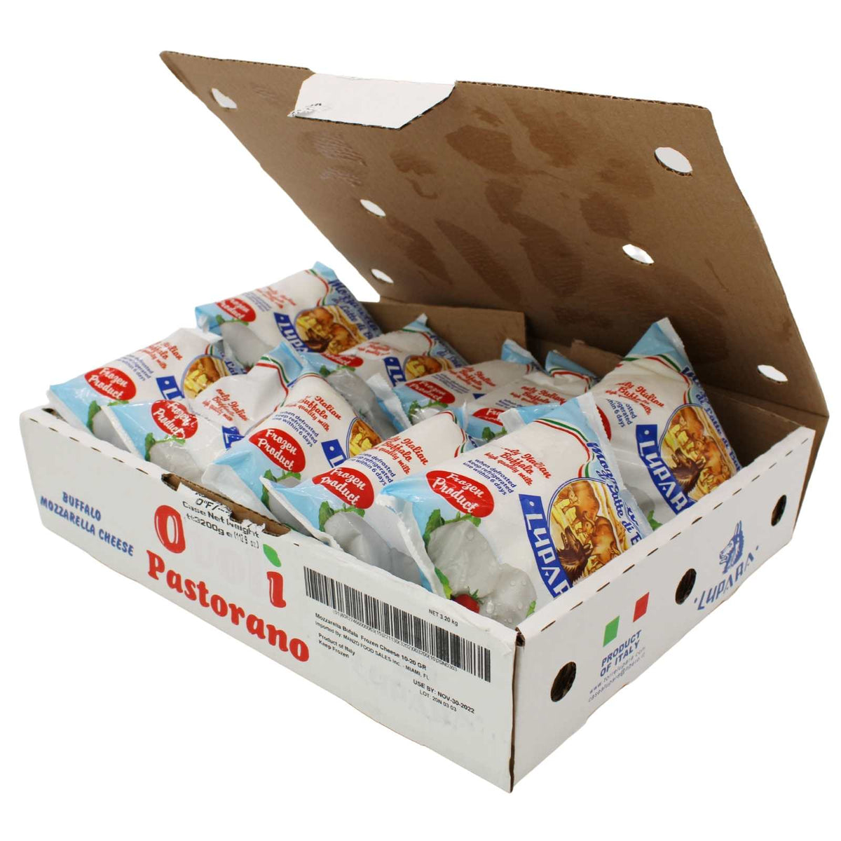 Buffalo Mozzarella ITALIAN IMPORTED FROZEN LUPARA 12X200GR — Eccolo Foods