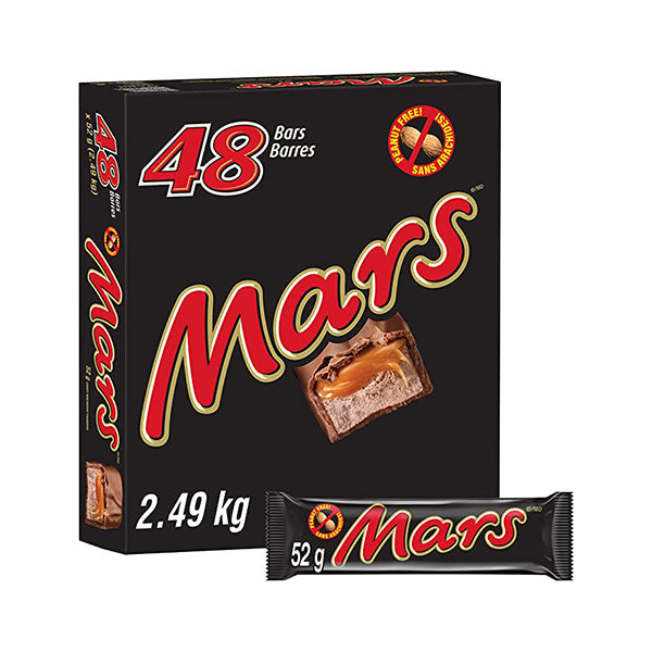 Chocolate Bar MARS REGULAR 48x52GR — Eccolo Foods