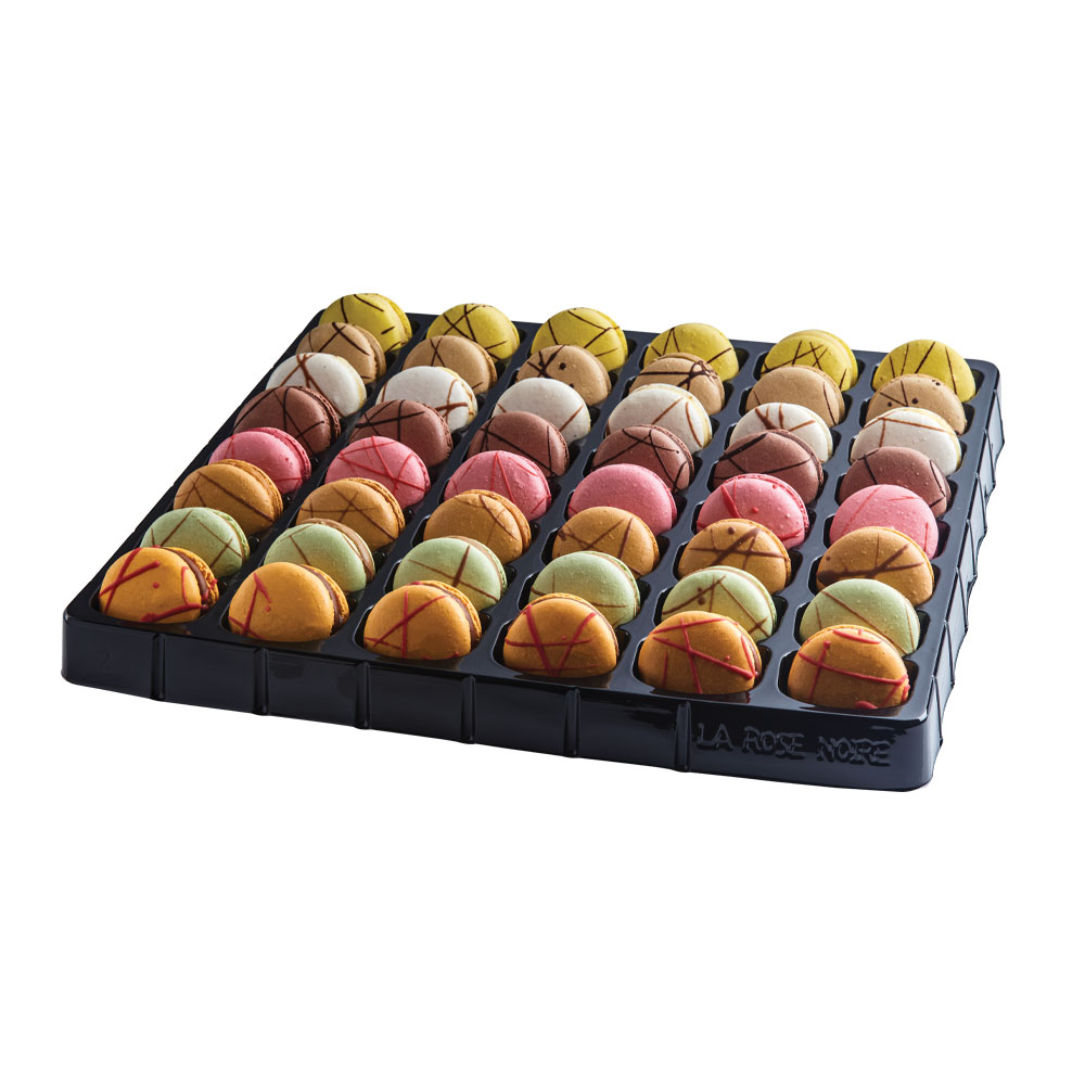 Macarons Assorted 100% NATURAL INGREDIENTS 96PC LA ROSE NOIRE — Eccolo ...