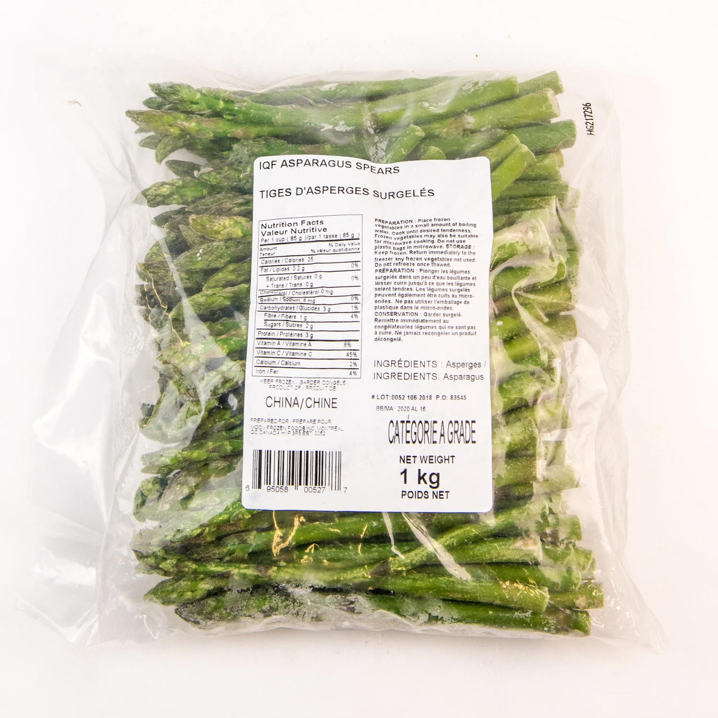 Frozen Asparagus Spears IQF 1KG — Eccolo Foods