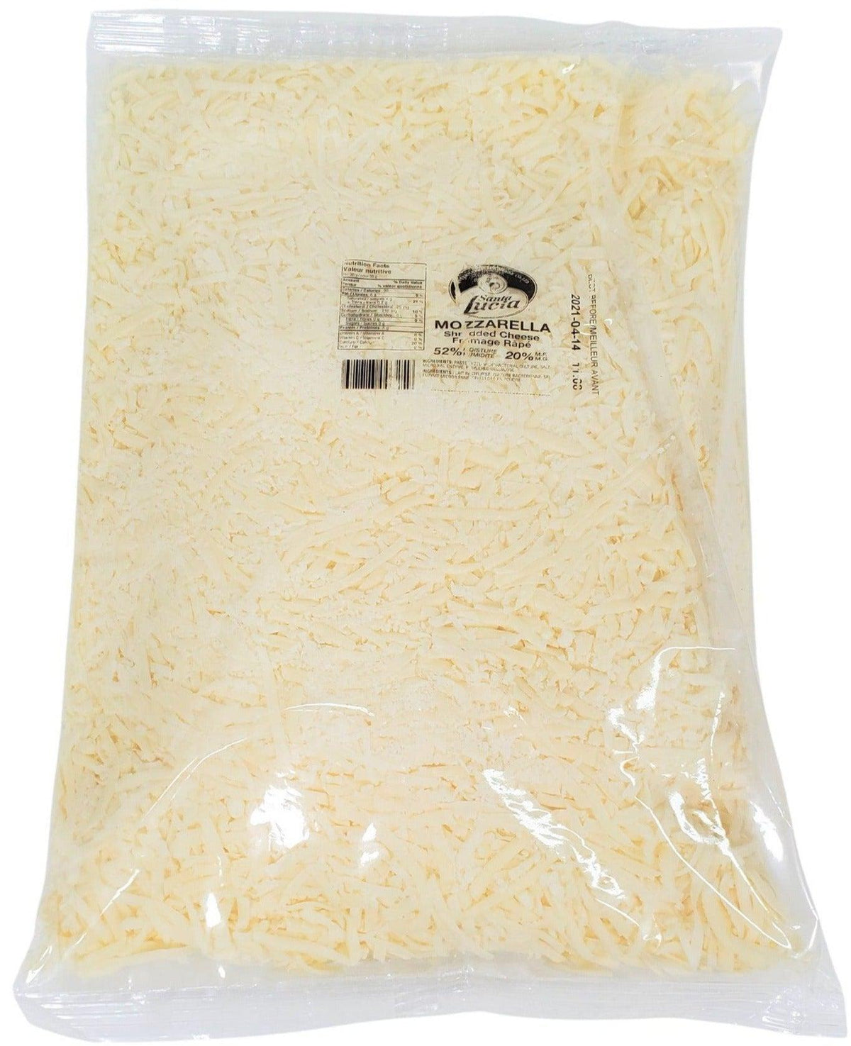 Mozzarella Shredded SANTALUCIA 2.5KG — Eccolo Foods