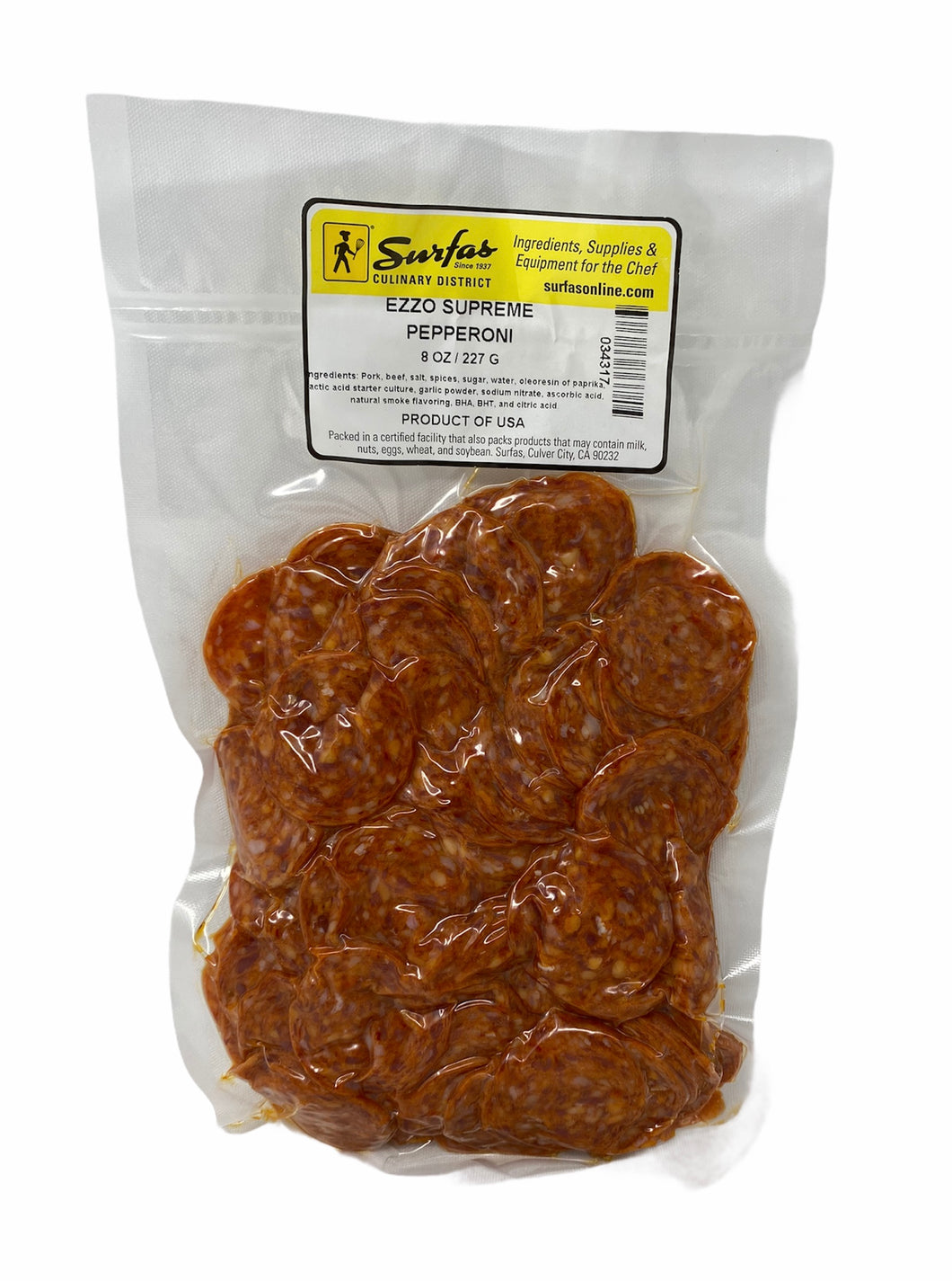 Pepperoni Beef Sliced EZZO BAG 5LB — Eccolo Foods