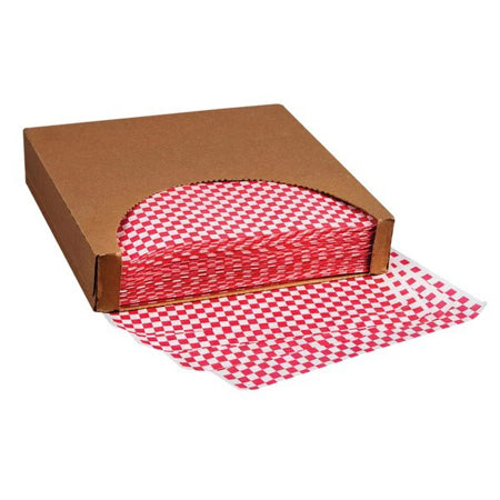 Basket Liner Red Checkered Paper 12x12 *1000 — Eccolo Foods